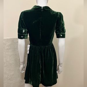Modcloth | Dresses | Modcloth Green Velvet Retro Pearls Buttons Mini ...